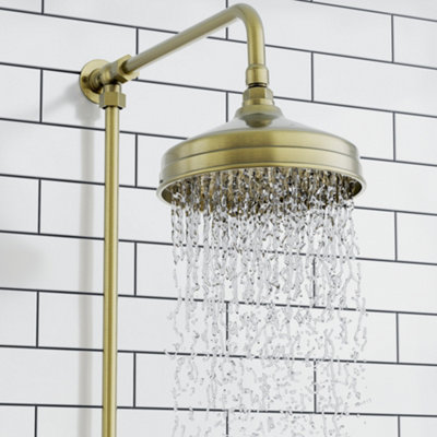 ENKI, Downton, SH0179, Shower Set With 2 Shower Head Outlets, Triple ...