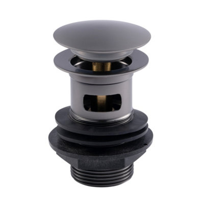 ENKI Gunmetal Grey Classic Timeless Bathroom Solid Brass Slotted Push ...