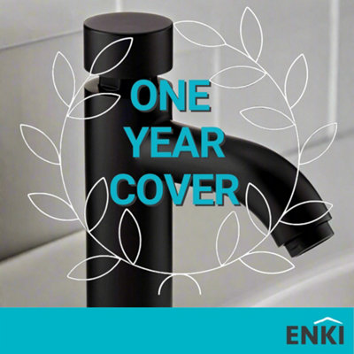 ENKI Insta Black Modern Non Concussive Basin Single Tap