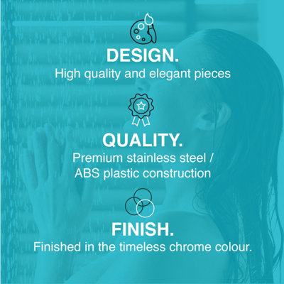 ENKI, S08, Shower Slider Riser Rail, Riser includes Shower Head Holder ...