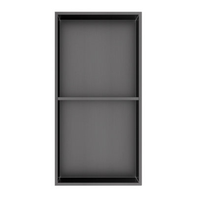 ENKI Shower Niche 600 x 300 Gunmetal Grey SN04