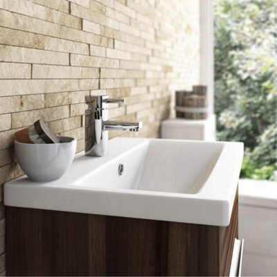ENKI Stella Chrome Silver Modern Bathroom Solid Brass Swivel Lever ...