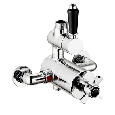 ENKI Windsor Chrome Black Modern Traditional Bathroom Wall Mounted Anti ...