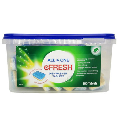 Enov eFresh Tabs K100 All in One Dishwasher Tablets - 100 Tabs
