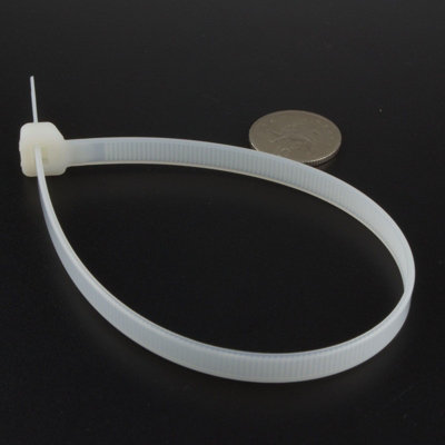 enTie Natural White Cable Ties 7.2mm x 300mm Nylon 66 UL Approved (100 ...