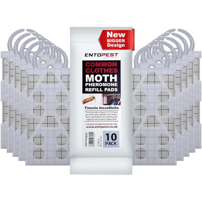Entopest Moth Peds 10 Refill Pads & 10 Reusable Hangers Clothes ...