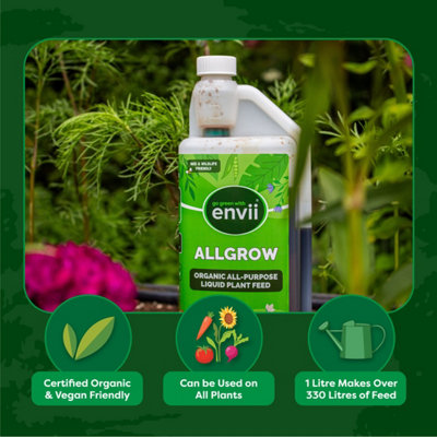 envii Allgrow - Organic Multi-purpose Plant Feed - Liquid Outdoor Plant ...
