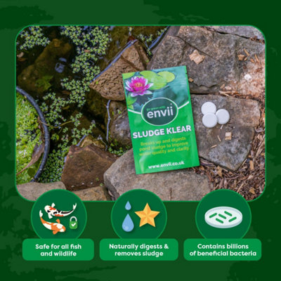envii Sludge Klear - Natural Bacteria Pond Sludge Remover - Safe for ...