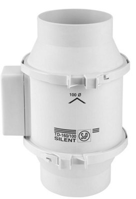 Envirovent Silent MV160 100mm 4" In-Duct Standard Extractor Fan ...