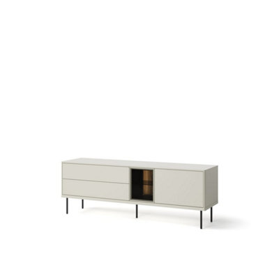 Epiro 6 Elegant Cashmere & Dark Oak TV Cabinet - Modern Media Storage ...