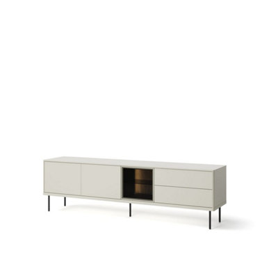 Epiro 7 Elegant Cashmere & Dark Oak TV Cabinet - Expansive Media ...