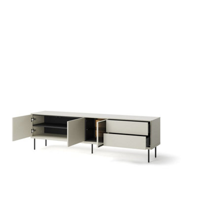 Epiro 7 Elegant Cashmere & Dark Oak TV Cabinet - Expansive Media ...