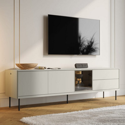Epiro 7 Elegant Cashmere & Dark Oak TV Cabinet - Expansive Media ...