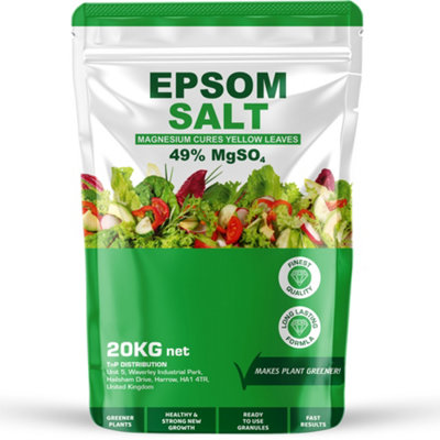 Epsom Salts Fertiliser 20KG / 20,000g Premium Nutritious Garden Plant ...