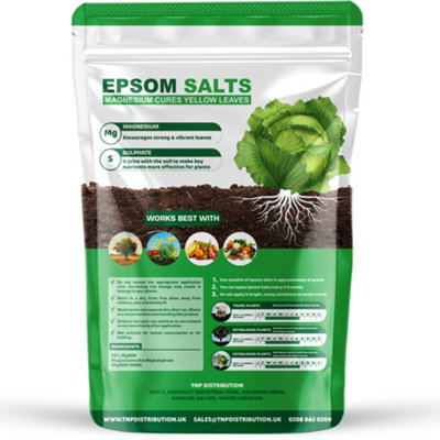 Epsom Salts Fertiliser 20KG / 20,000g Premium Nutritious Garden Plant ...