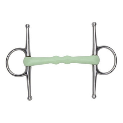 Equikind Mullen Mouth Horse Full Cheek Snaffle Bit Pale Green (5.5in ...