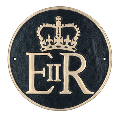 ER Aluminium Sign Plaque Door Wall House Gate Garden Queen Royal GB ...
