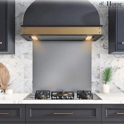 eR Home 600x500MM Stainless Steel 1mm Thick Splashback for Kitchen With ...