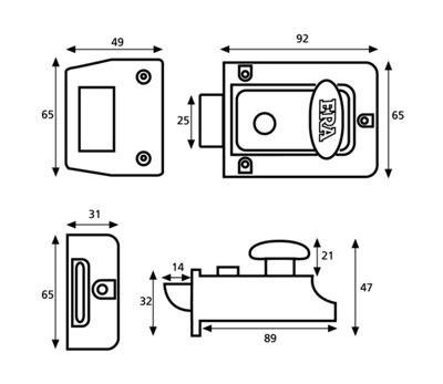 ERA - Traditional Night Latch - Green Case
