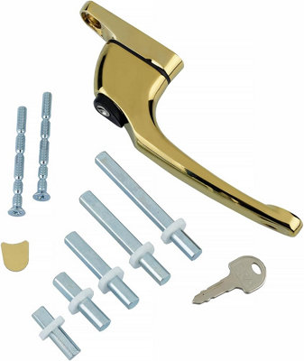 ERA Universal Inline Espag Window Handle Multi Spindle Gold PVCu
