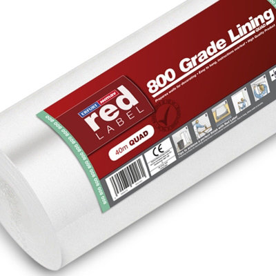 Erfurt Red Label Lining Paper 800 Grade Quad Roll Quality Paintable ...