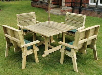 Ergo 8 Seater Square Table Including 2 Bench and 4 Chairs - Swedish ...
