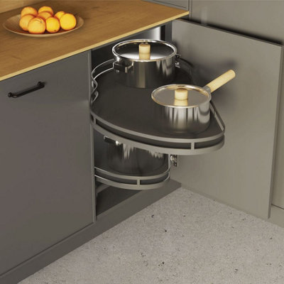 ERGO Corner Optima - pull out 800mm unit kidney corner basket - SOFT ...