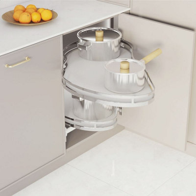 ERGO Corner Optima - pull out 800mm unit kidney corner basket - SOFT ...