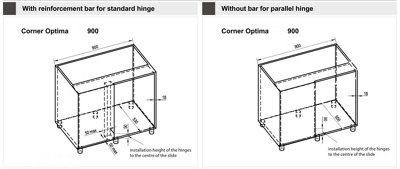 ERGO Corner Optima - pull out 900mm unit kidney corner basket - SOFT ...
