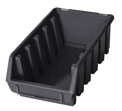 Ergo L Box Plastic Parts Storage Stacking 116x212x75mm - Colour Black ...