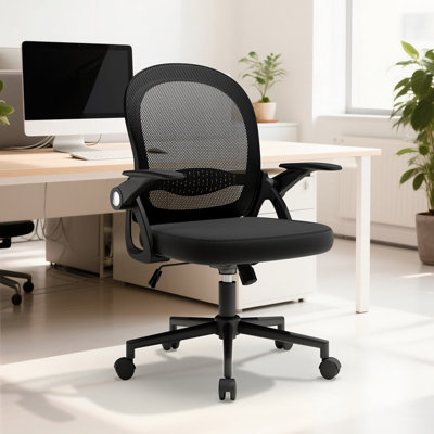 Ergonomic Breathable Mesh Office Chair with Lumbar Support-Black | DIY ...