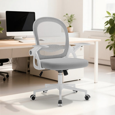 Ergonomic Breathable Mesh Office Chair with Lumbar Support-Grey