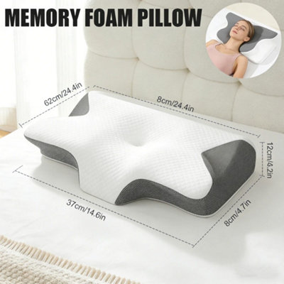 Ergonomic Cervical Pillow Memory Foam Orthopedic Pillow for Neck Pain ...