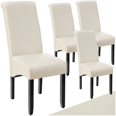 Ergonomic Dining Chairs, Set of 4 - cream | DIY at B&Q