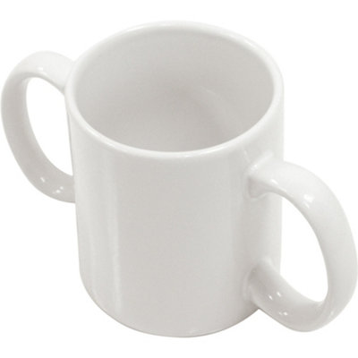 Ergonomic Dual Handled Ceramic Mug for Easy Drinking - Safe for ...