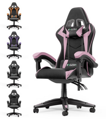 Ergonomic Gaming Chair Soft PU Leather with Adjustable Reclining Back