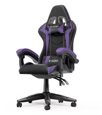 Ergonomic Gaming Chair,Soft PU Leather with Adjustable Reclining Back ...