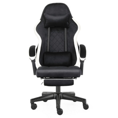 Ergonomic Gaming Chair with Footrest, Reclining High Back Gamer Chair ...
