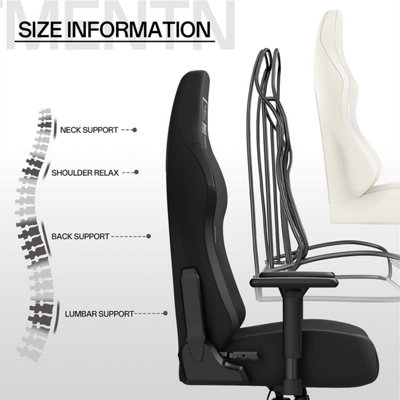 Ergonomic Height Adjustable Reclining Computer Gaming Chair with 3D ...