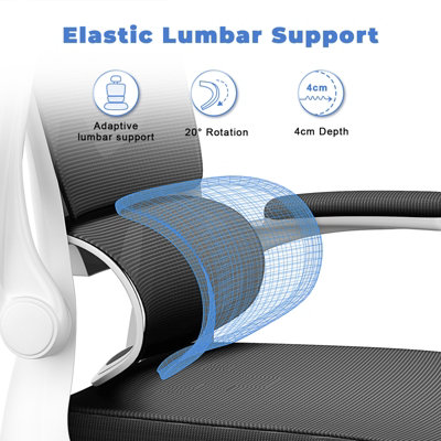 Ergonomic Office Chair,Swivel Computer Chair with Rocking Function and ...