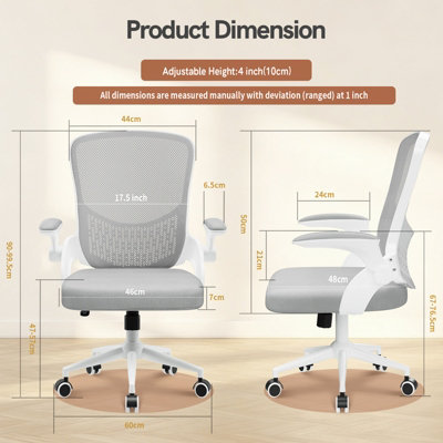 Ergonomic Office Chair with Lumbar Support, Adjustable Height, and ...