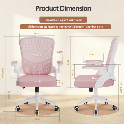 Ergonomic Office Chair with Lumbar Support, Adjustable Height, and ...