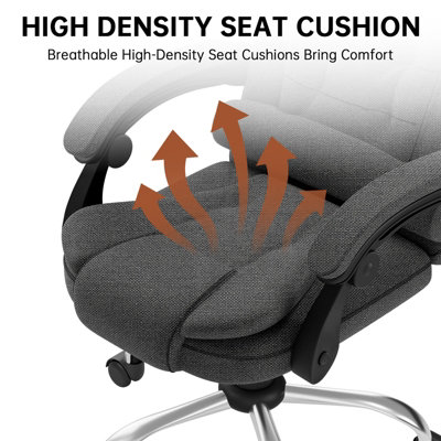 Ergonomic Office Chair with Tilt Function-Grey