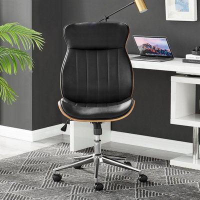 Ergonomic Office Desk Chair - Furniturebox UK Parker Mid Century Office ...