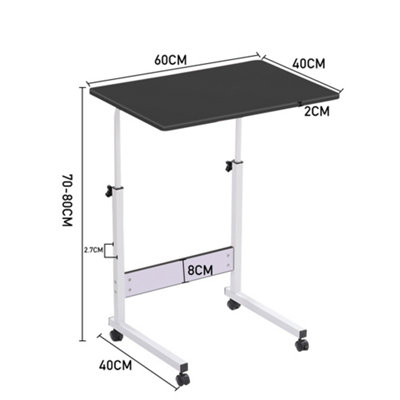 Ergonomical Height Adjustable Computer Standing Desk with Wheels