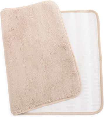 Erin Faux Fur Mat 50 x 80cm - Latte