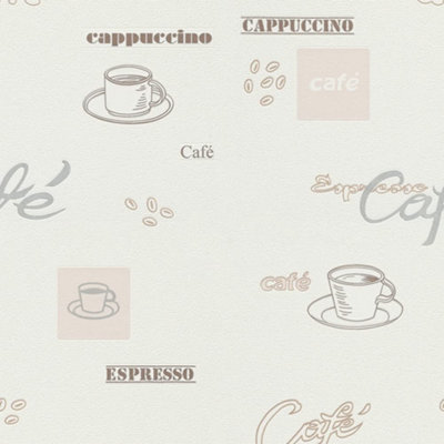 Erismann Cafe Wallpaper Kitchen Espresso Cappuccino Vinyl Textured ...