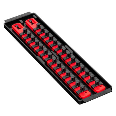 Ernst 8493 3/8" Socket Boss Storage Organiser Rail 2-Rail Twist Lock 13 ...