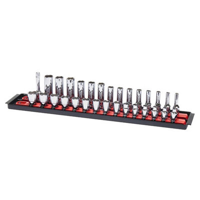 Ernst 8493 3/8" Socket Boss Storage Organiser Rail 2-Rail Twist Lock 13 ...
