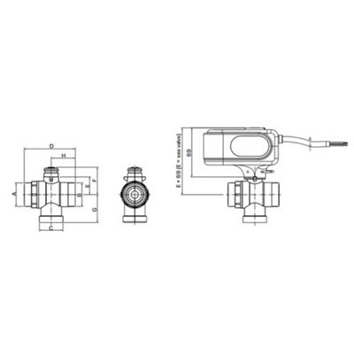 ESBE MBA132 3-Way Diverter Valve 1.25 BSP Male 11.3 Kvs (43102600)